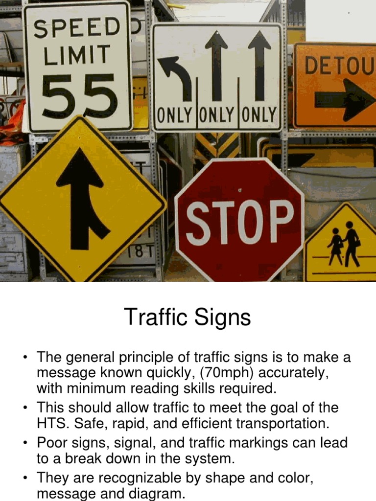 Sign Signals and Markings | PDF | Interchange (Road) | Traffic
