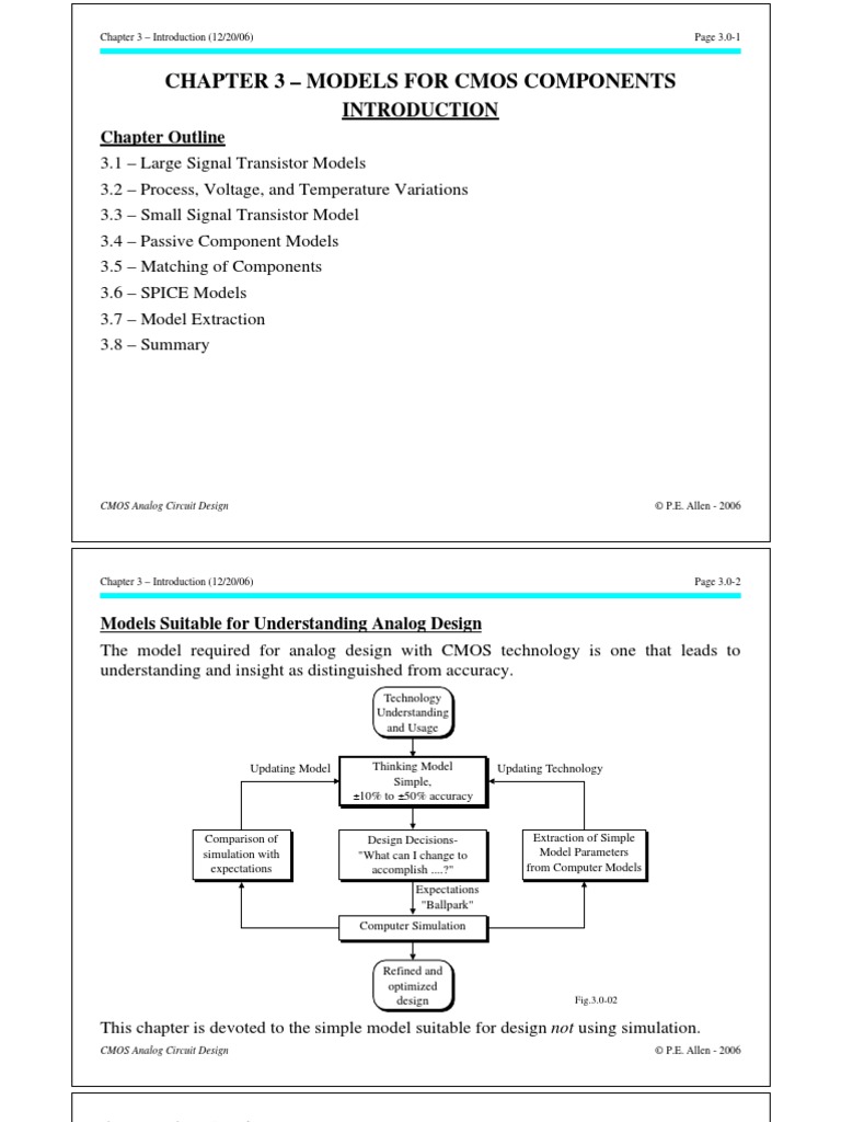Chapter 3 - Models For Cmos Components | PDF | Mosfet | Cmos