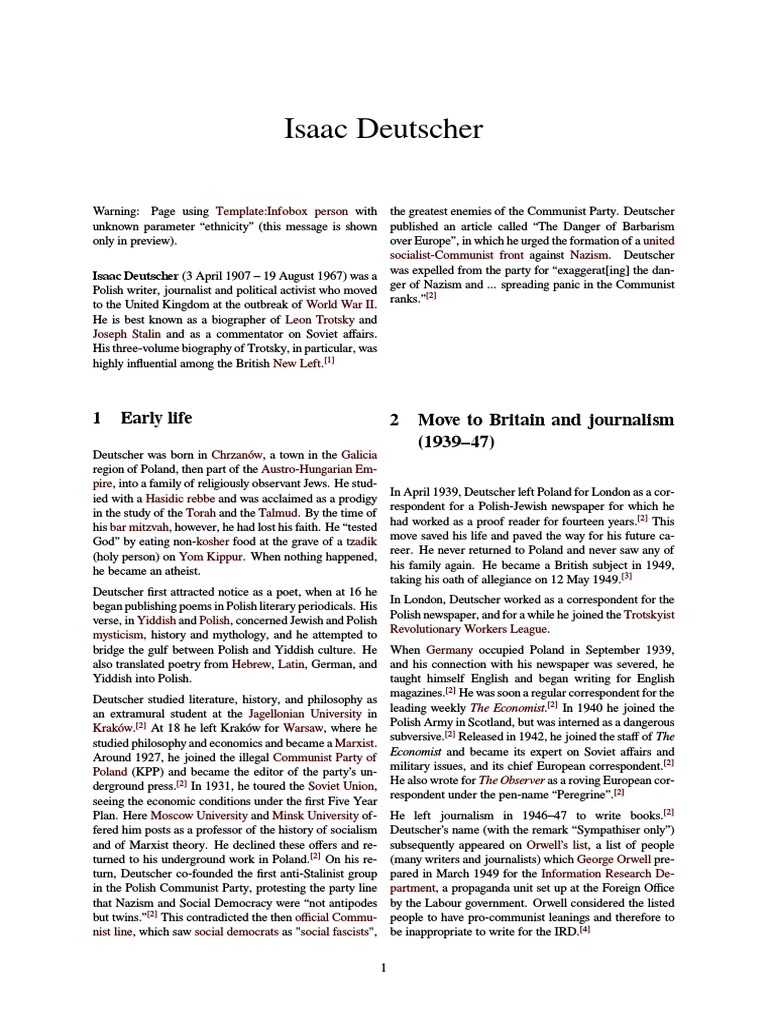 Isaac Deutscher | PDF | Anti Capitalism | Communism