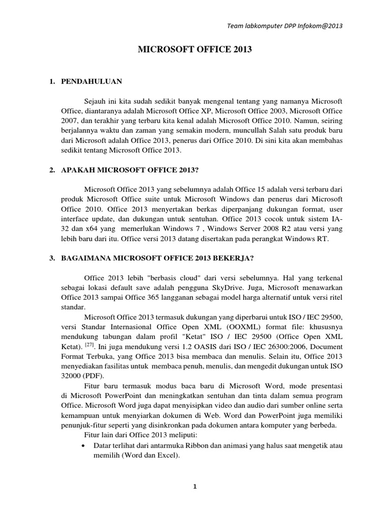 Modul Microsoft Word 2013 PDF | PDF