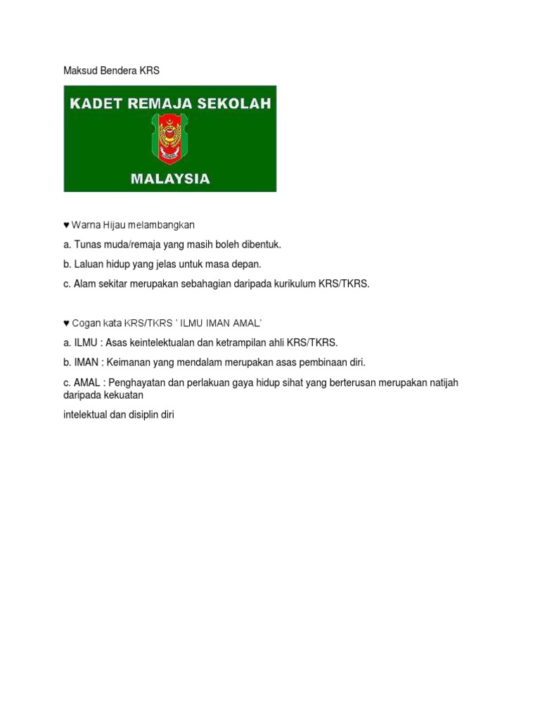 Maksud Bendera KRS | PDF