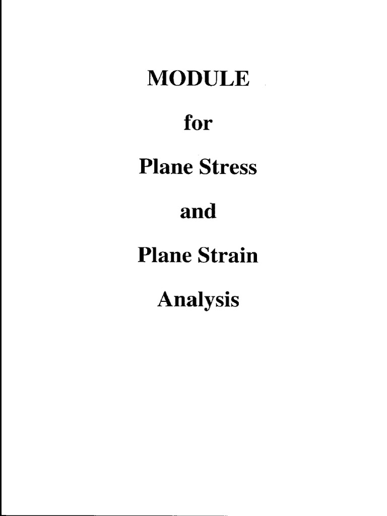 Plane Stress & Plane Strain Example PDF | PDF