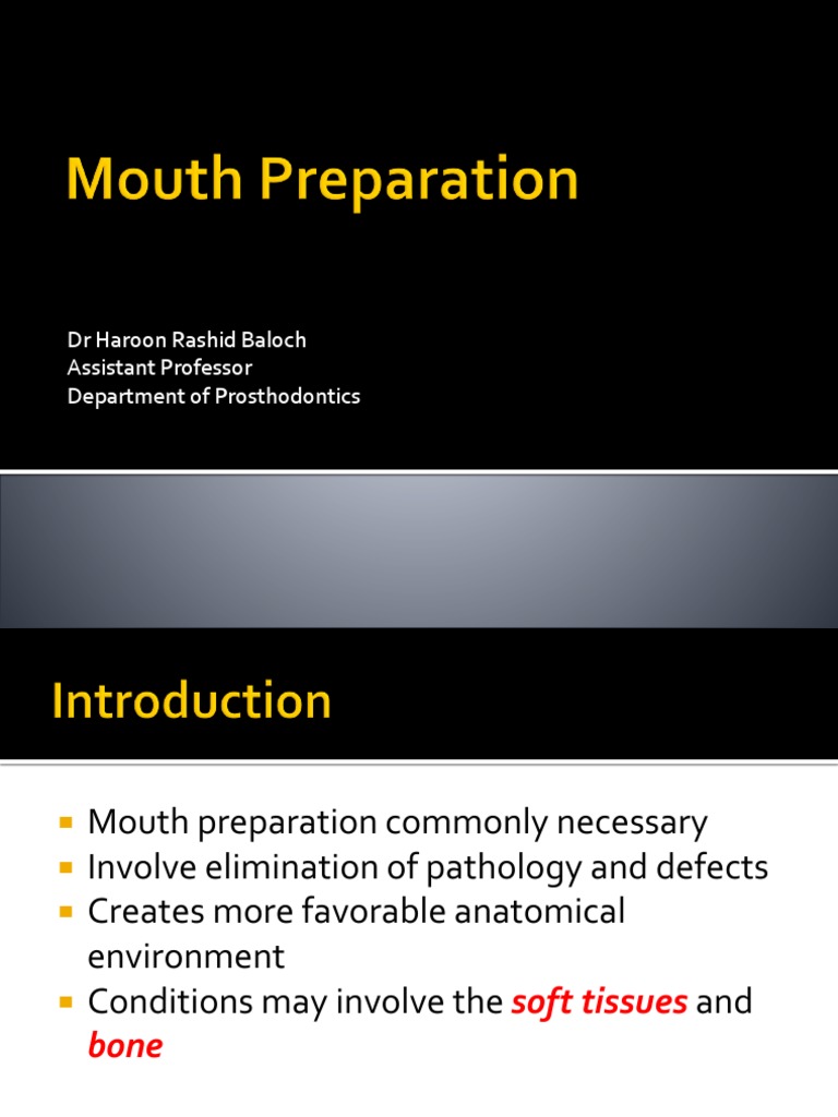 Mouth Preparation | PDF | Dentures | Candidiasis