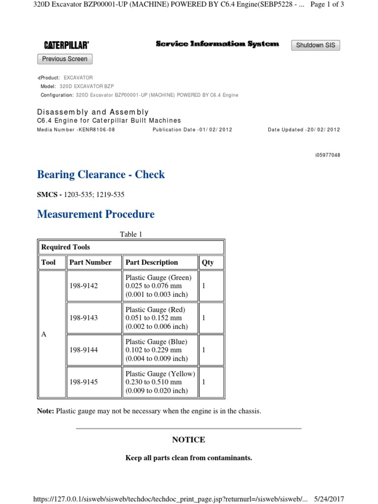 Bearing Clearance - Checks | PDF | Bearing (Mechanical) | Machines