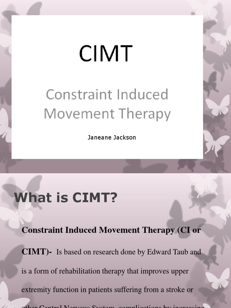 CIMT | PDF | Physical Therapy | Stroke