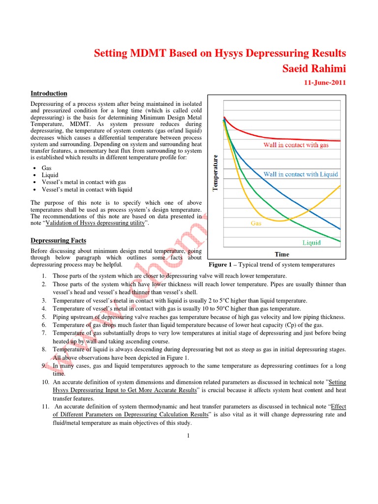 DEP 006 - MDMT Based On Hysys DP Results PDF | PDF
