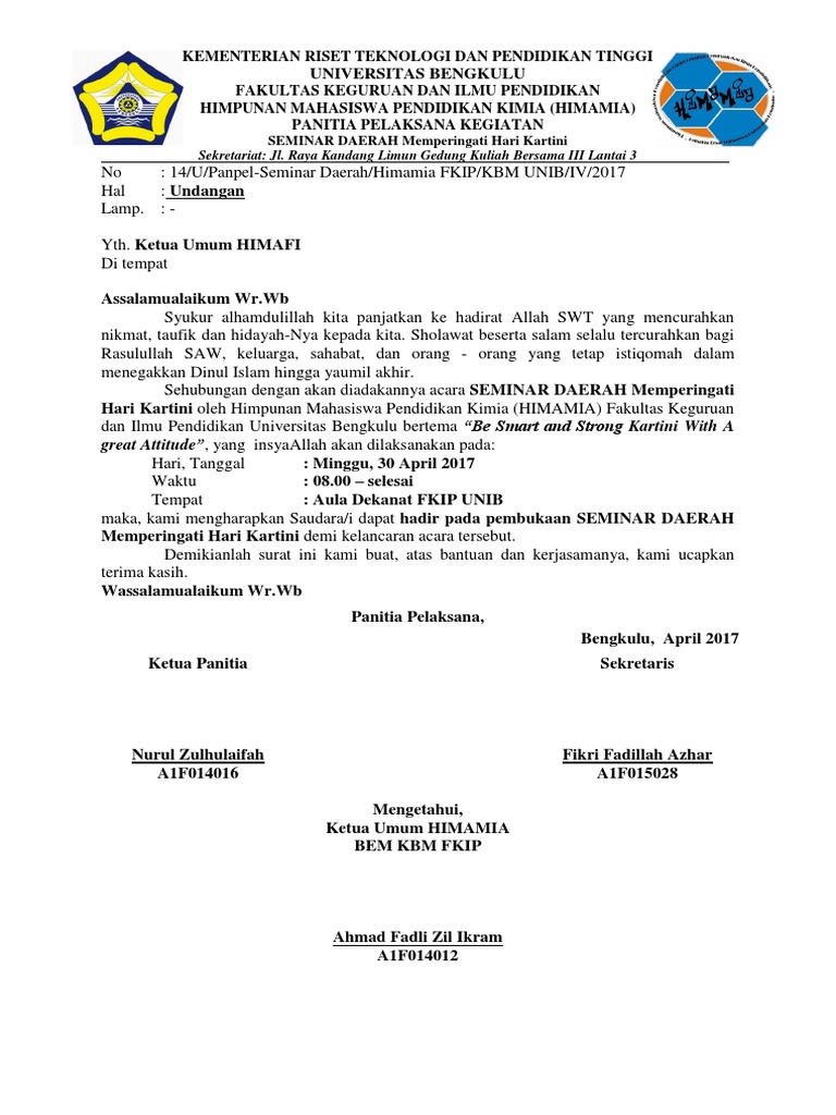 Undangan Ketua Umum | PDF