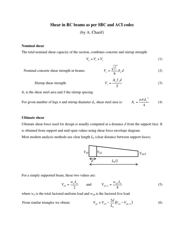 Shear Design | PDF | Beam (Structure) | Applied Mathematics