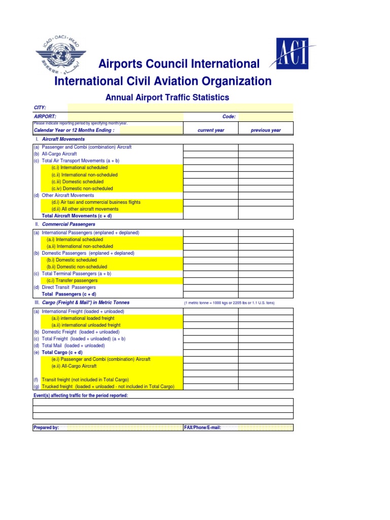 Annual Airport Traffic Statistics Report for Airports Council ...