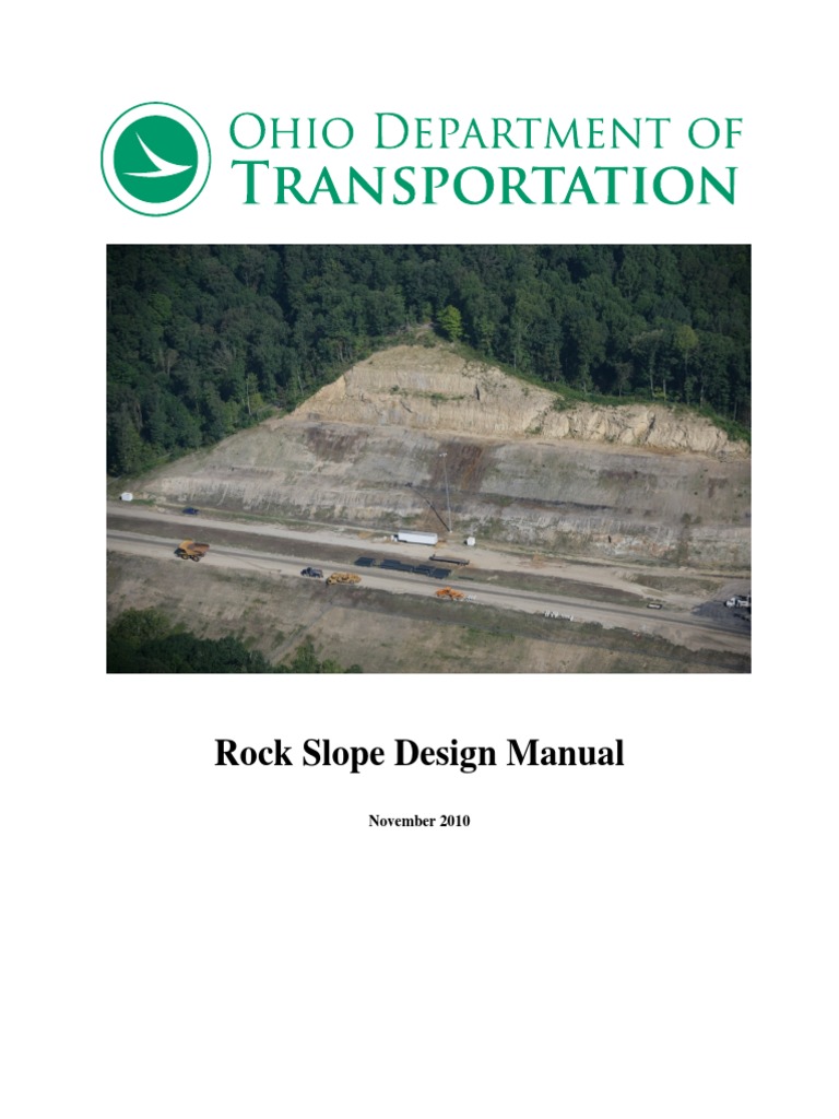 Rock Slope Design Manual Overview | PDF | Sedimentary Rock | Shale