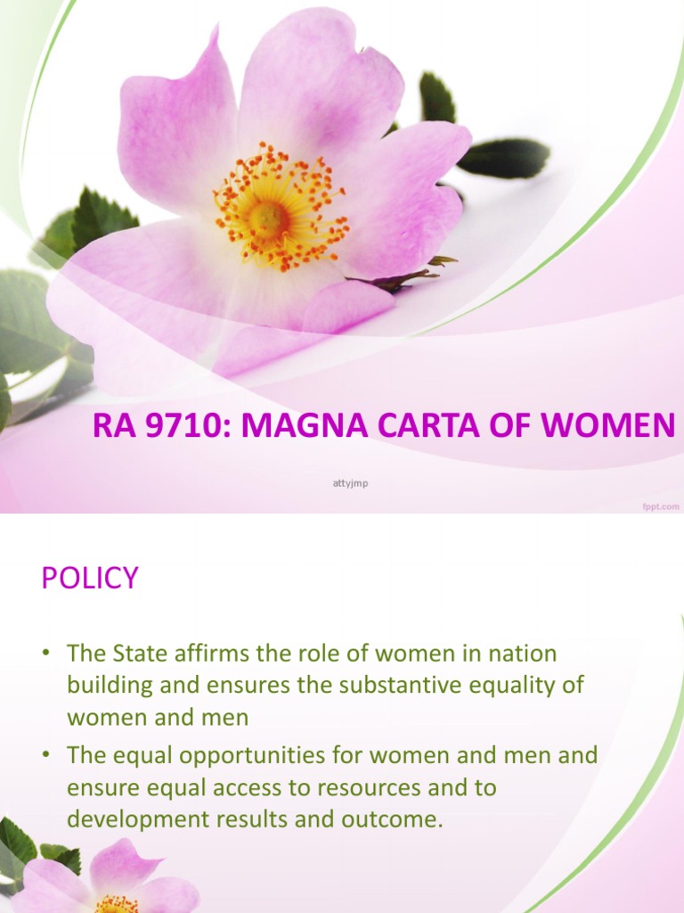 RA 9710 Magna Carta For Women | PDF