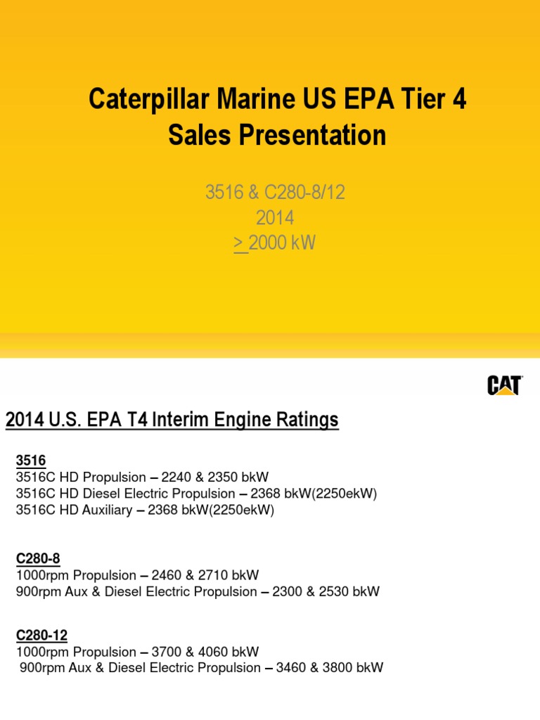 Caterpillar Marine EPA Tier 4 Sales Presentation | PDF | Vehicle ...