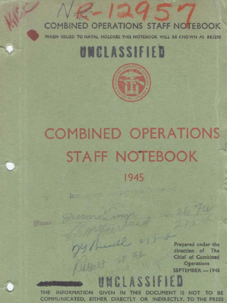 WWII 1st Army Staff Guide | PDF | Armoured Fighting Vehicles | Landing Ship