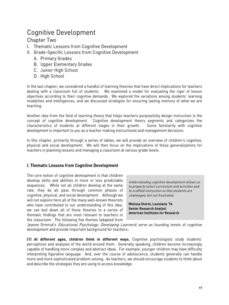 Cognitive Development | Download Free PDF | Child Development ...