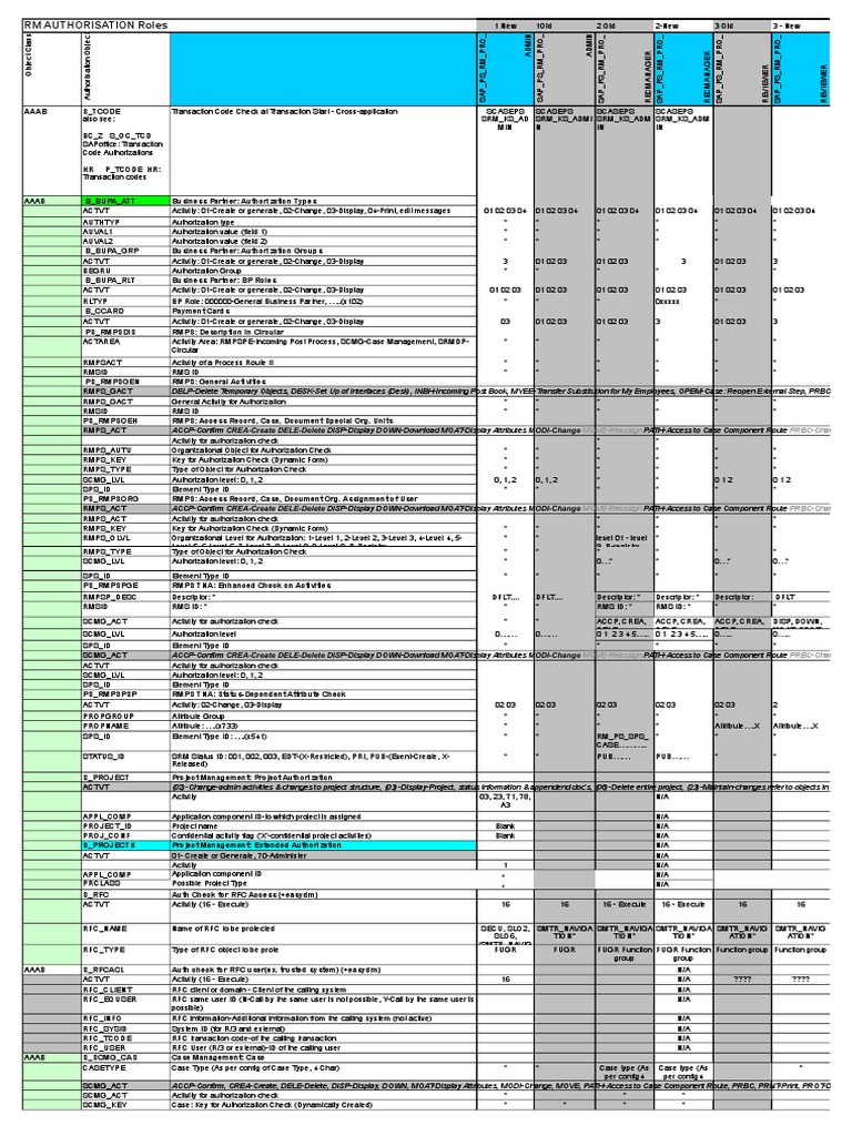 SAP Record Management Authorizations | PDF | Information Technology ...