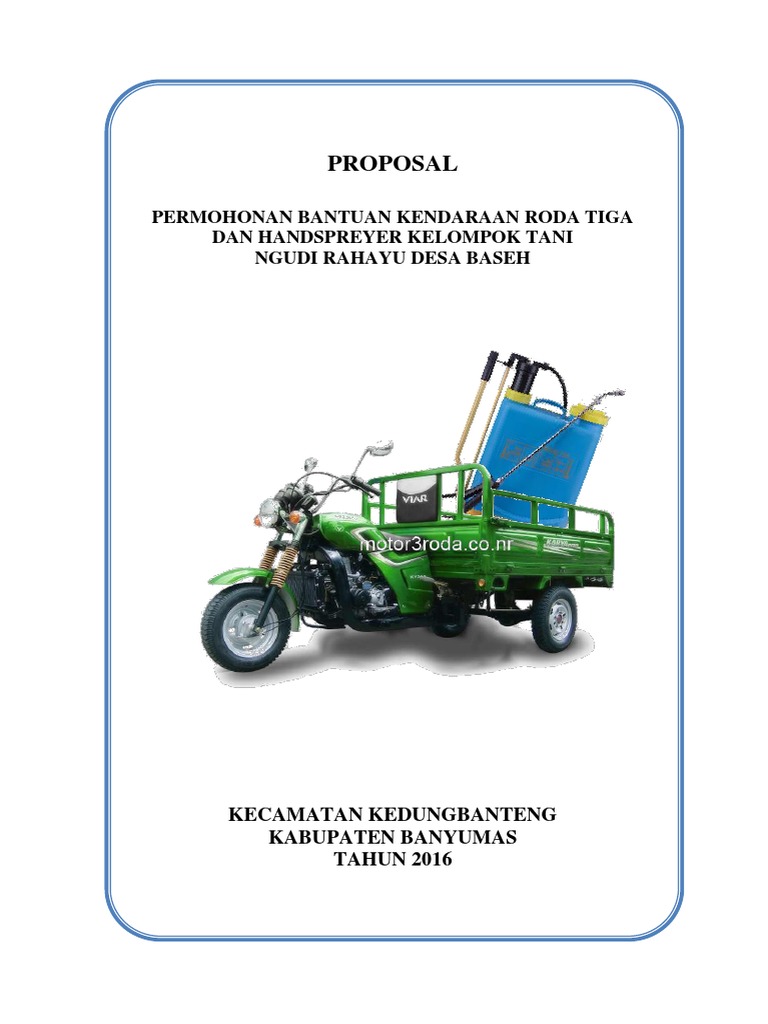 Proposal Kendaraan Roda Tiga | PDF