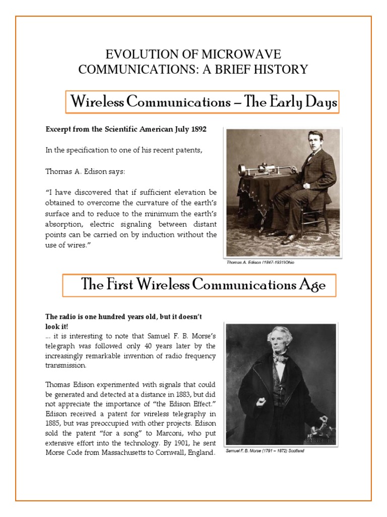 Evolution of Microwave Communications | PDF | Microwave | Antenna (Radio)