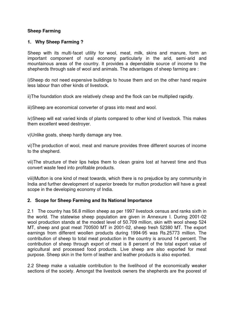 Sheep Farming PDF | PDF | Sheep | Agriculture