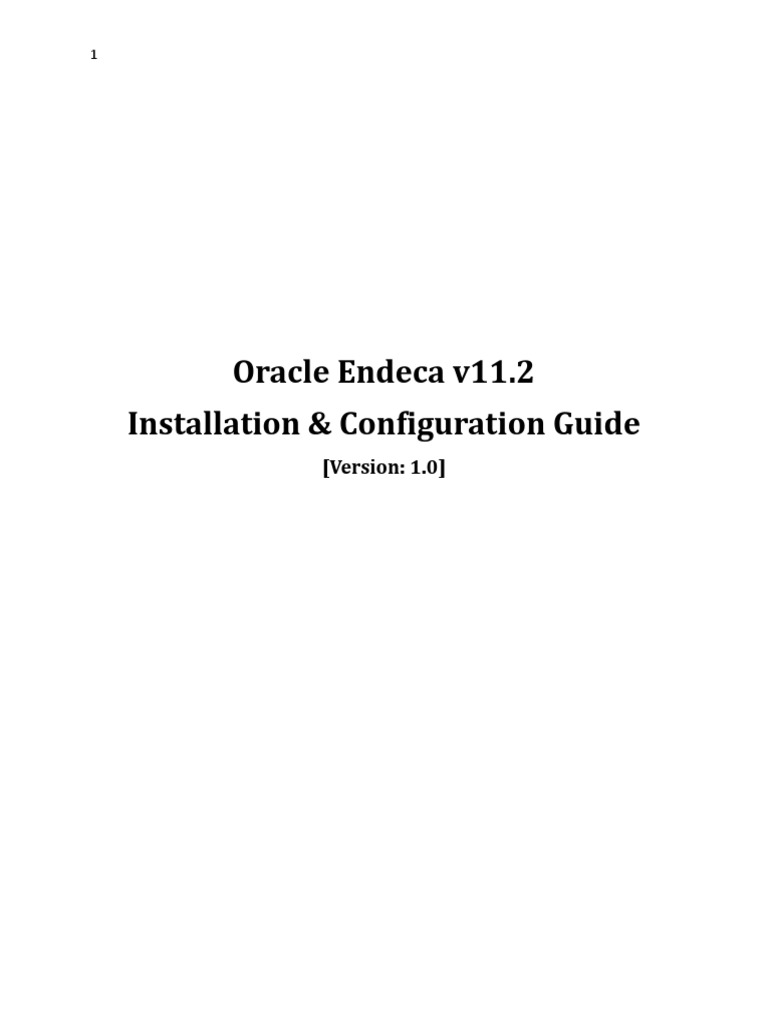 Oracle Endeca v11.2 Install Guide | PDF | Oracle Corporation | Zip ...
