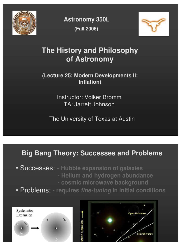 Inflation and the Big Bang Theory | PDF | Inflation (Cosmology) | Big Bang