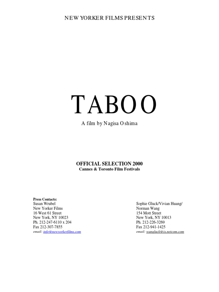 Gohatto - Taboo 1999 | PDF | Cinema | Leisure