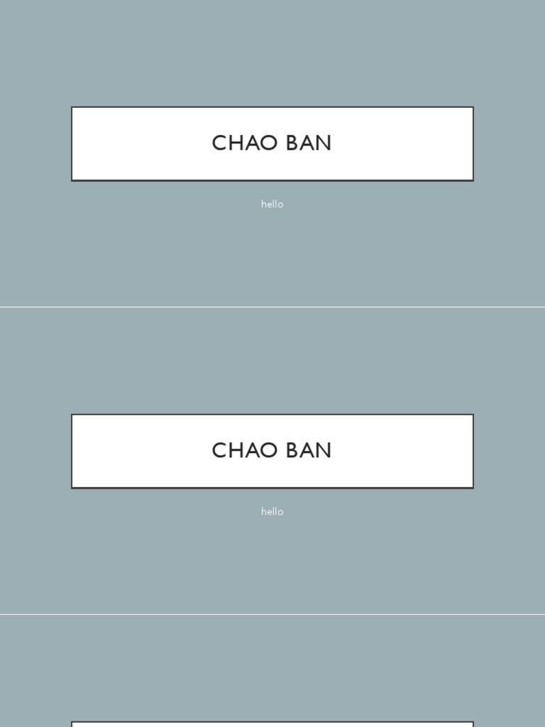 Chao Ban | PDF