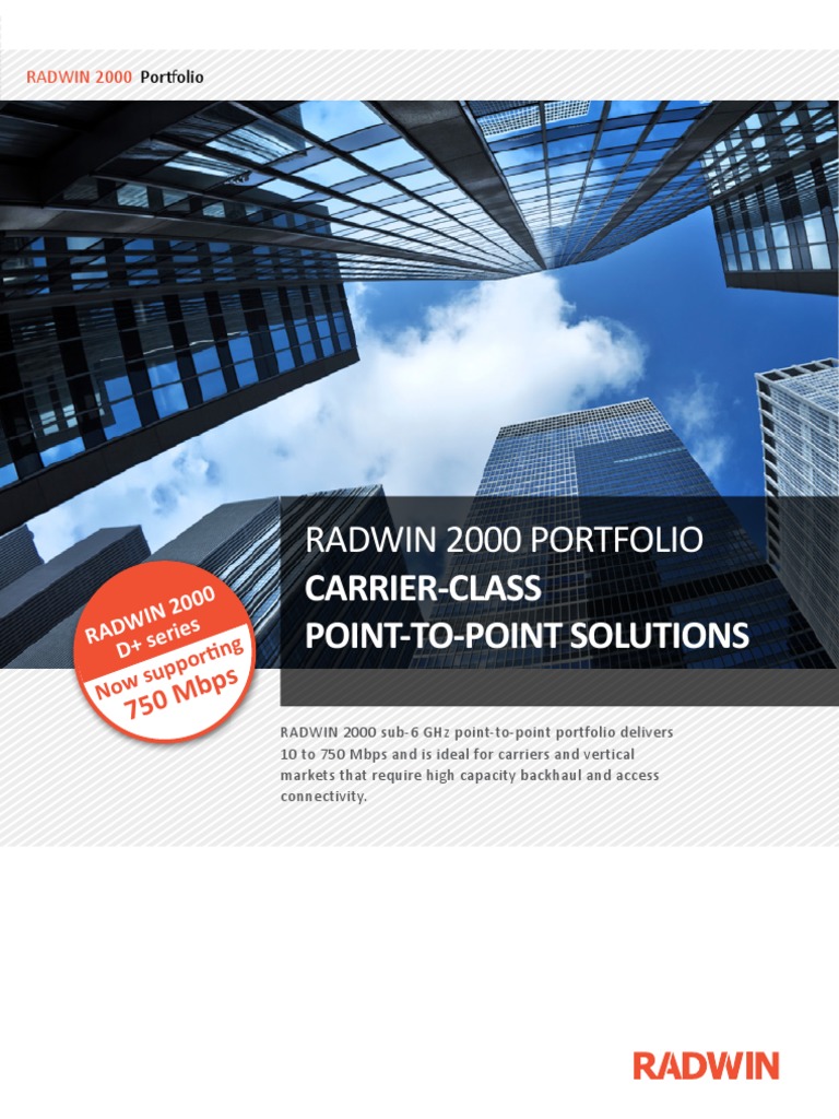 Radwin 2000 Portfolio: Carrier-Class Point-To-Point Solutions | PDF ...
