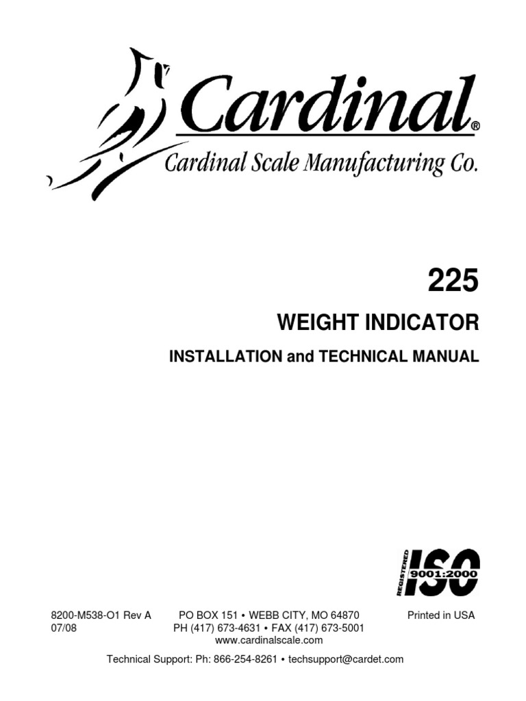 Cardinal 225 Tech Manual | PDF | Electrical Connector | Alternating Current