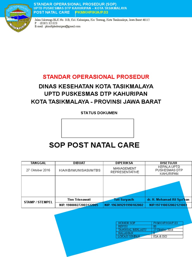 Sop Pos Natal Care | PDF