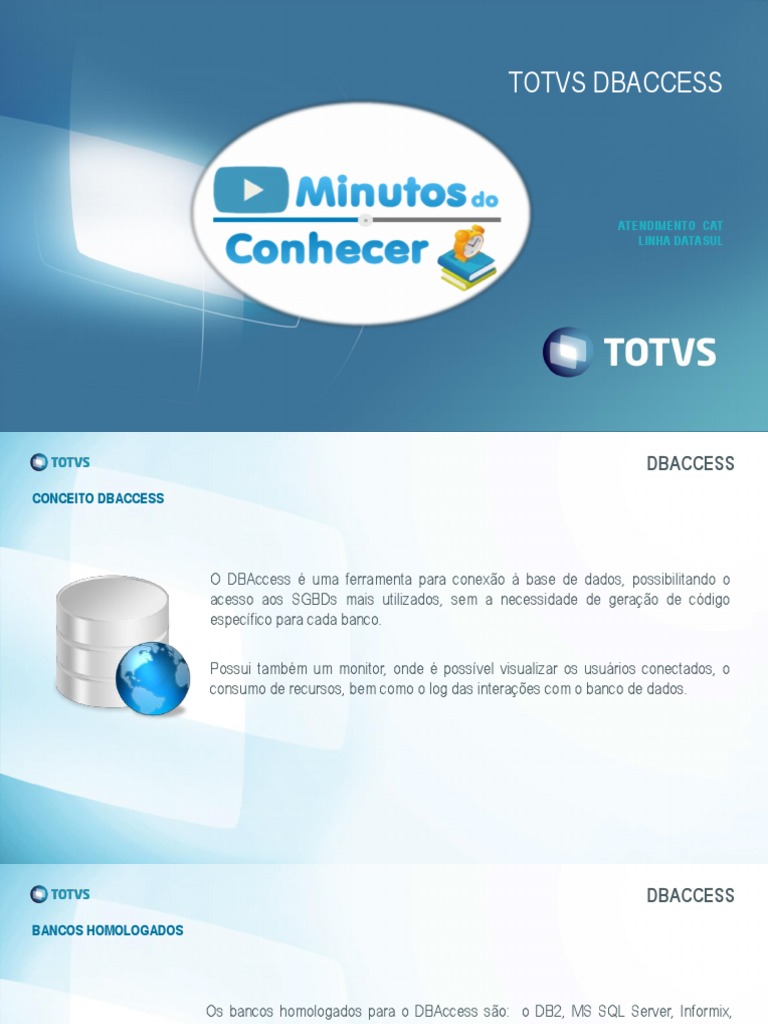 Guia Completo do TOTVS DBAccess | PDF | Microsoft Access | Bancos de dados