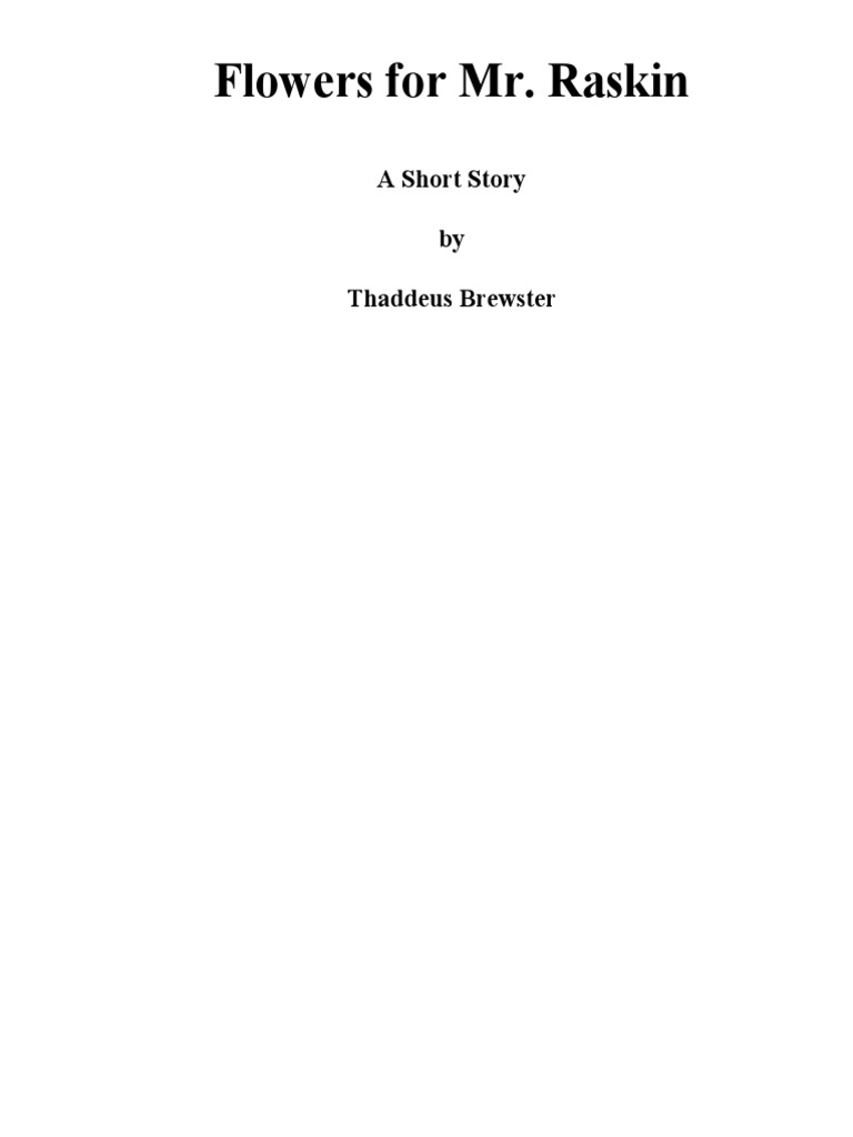 Flowers For Mr. Raskin | PDF | Cemetery | Funeral