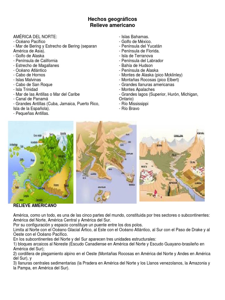 Accidentes Geográficos | PDF | océano Atlántico | Américas