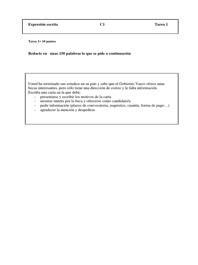 C1 Expresión Escrita EOI | PDF