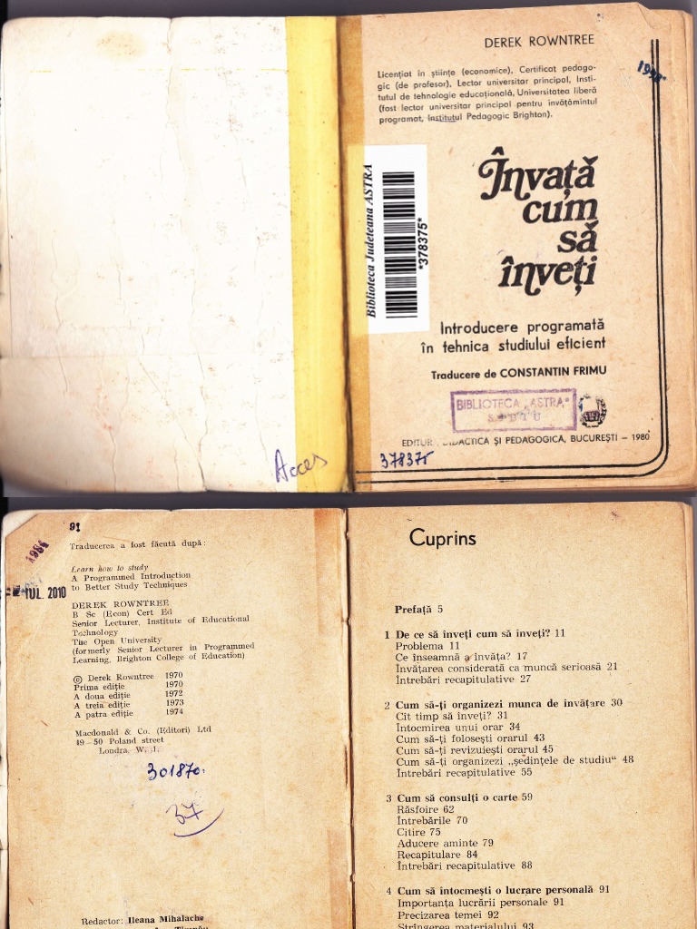 Invata Cum Sa Inveti Derek Rowntree PDF | PDF