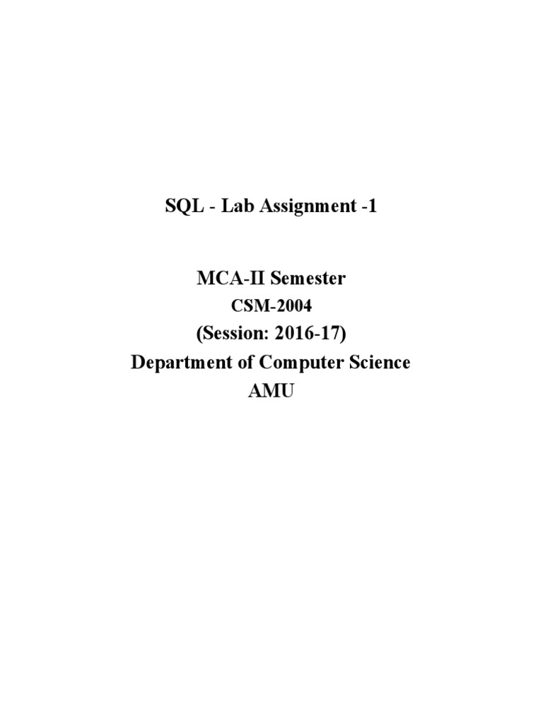 SQL Assignment | PDF | Databases | Oracle Database