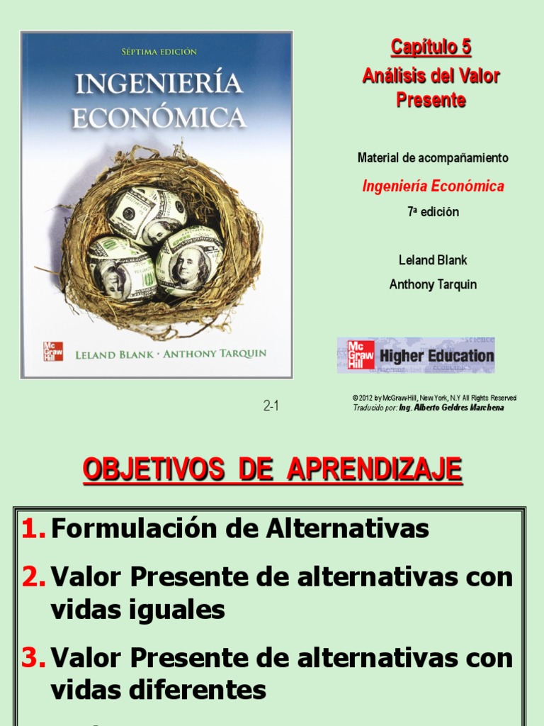 Capitulo 5 - Analisis Del Valor Presente | PDF | Economía (general) | Economias
