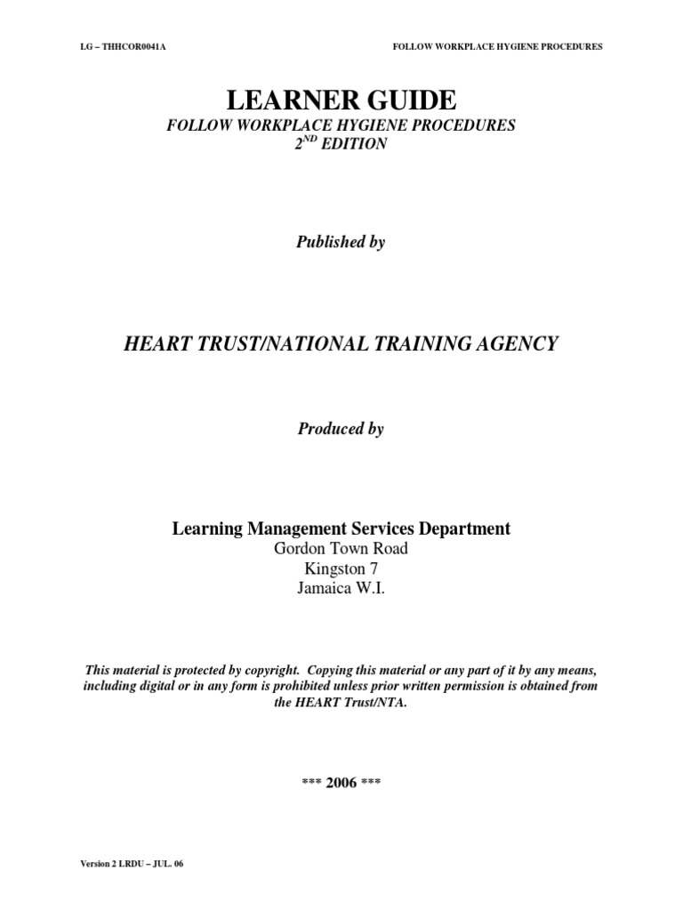 FOLLOW WORKPLACE HYGIENE PROCEDURES.pdf | Foodborne Illness | Hygiene