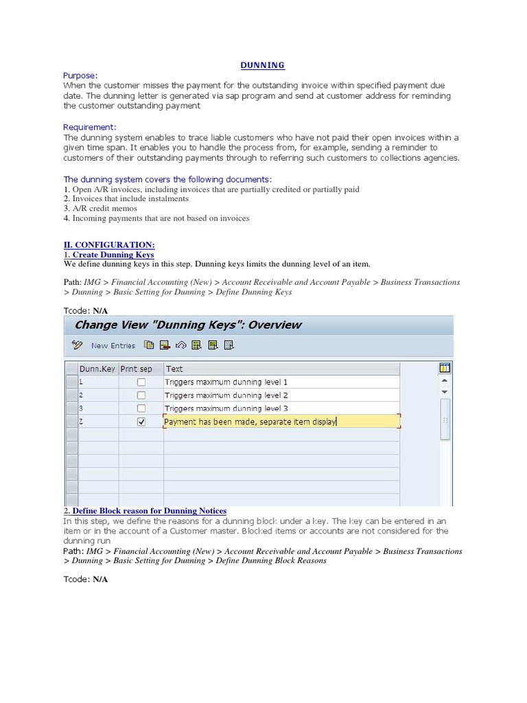Dunning For Fica Config | PDF | Debits And Credits | Invoice