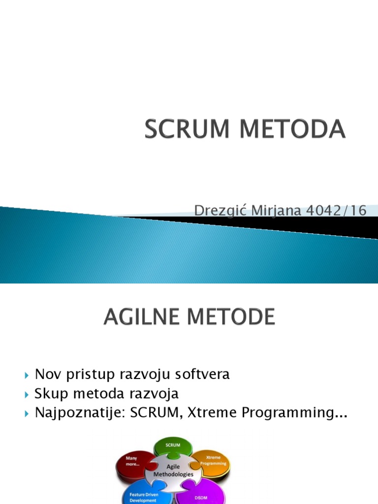 Prezentacija, SCRUM Metoda | PDF