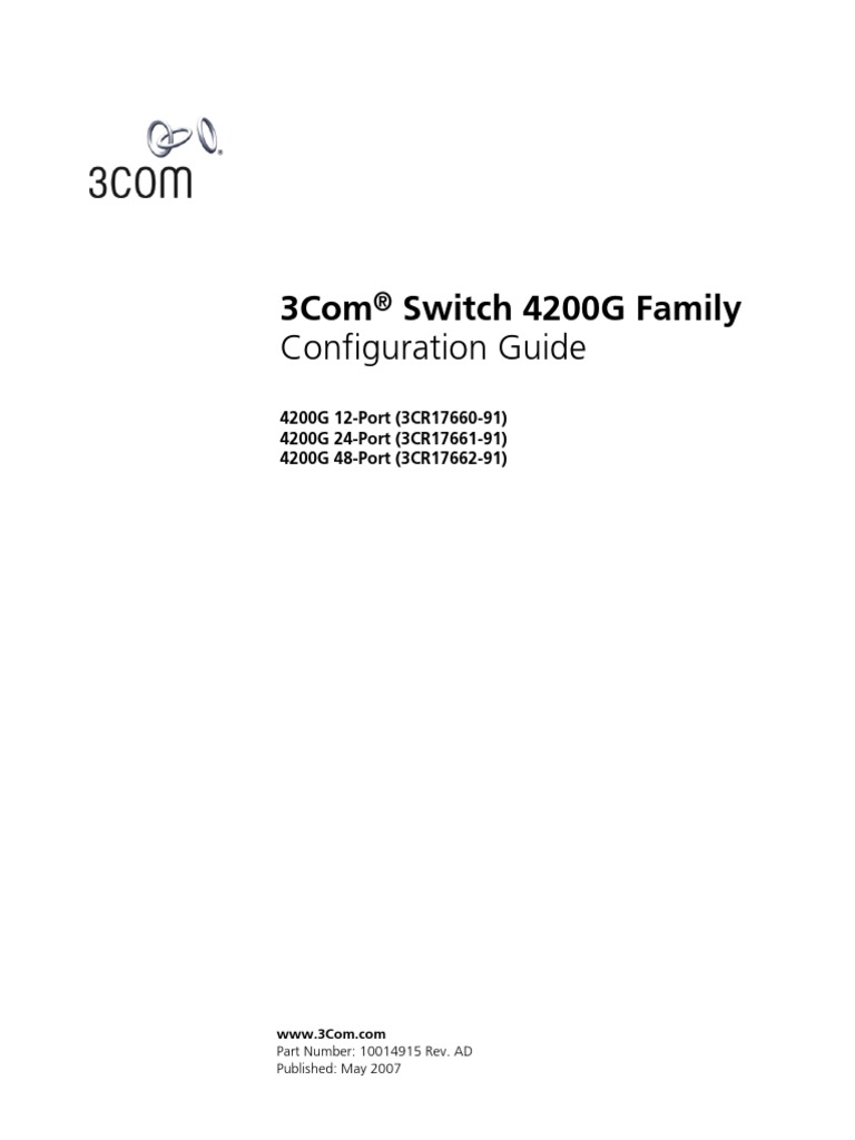 Manual Switch 3com-Switch-4200G - Configuration - Guide PDF | PDF | Command Line Interface | Radius