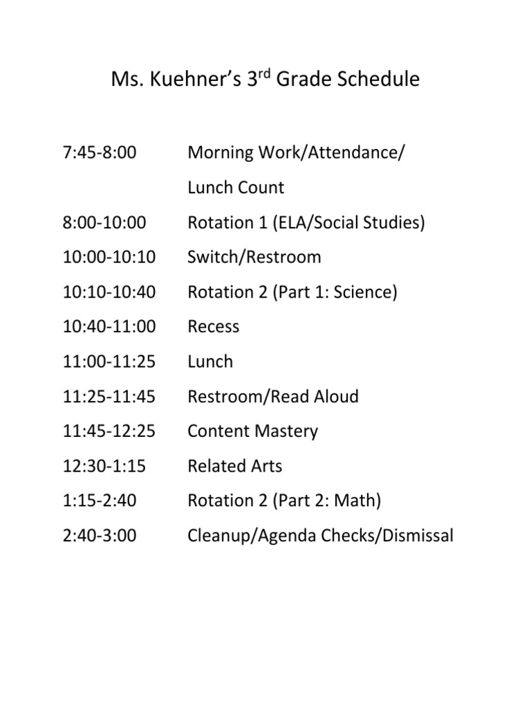 Kuehner Schedule 17-18 | PDF