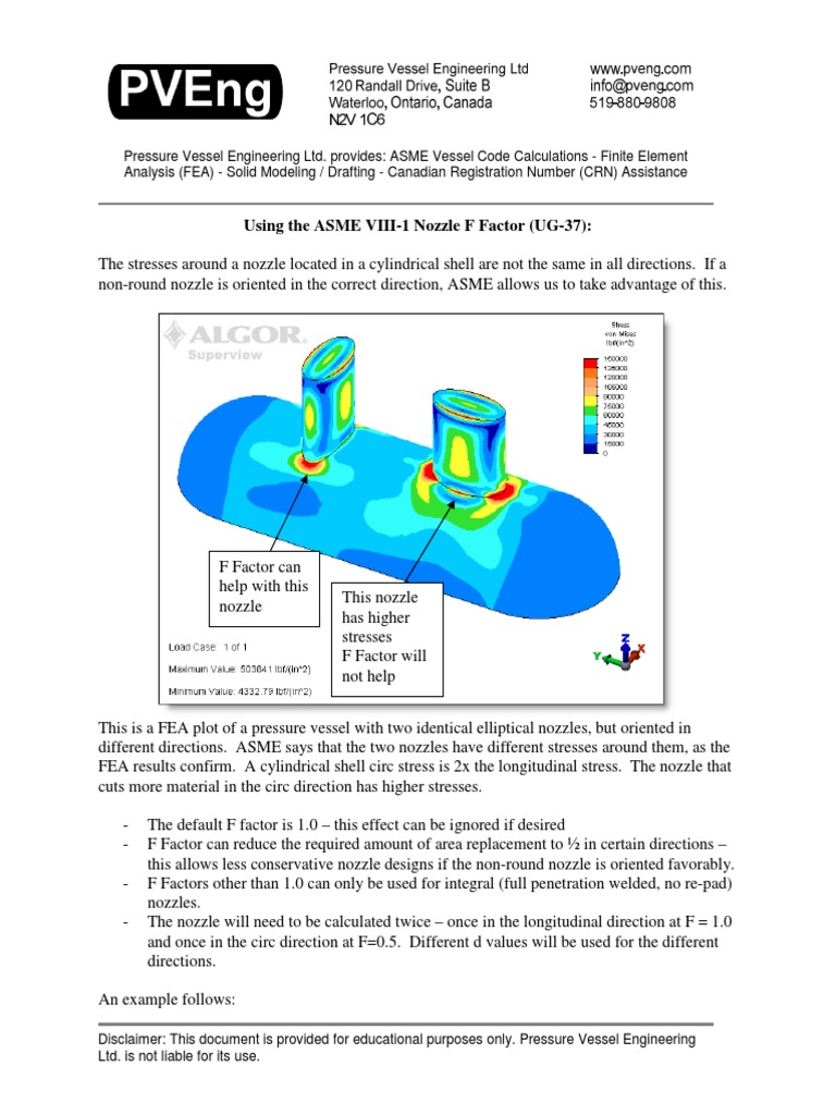 ASME Nozzle F Factor Guide | PDF
