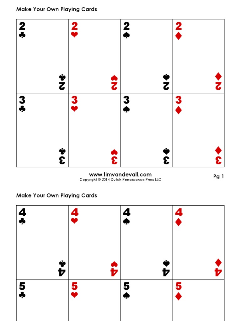 Playing Card Template PDF | PDF | Business