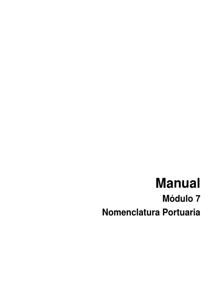 Módulo Nomenclatura Portuaria | Descargar gratis PDF | Barcos | Buques