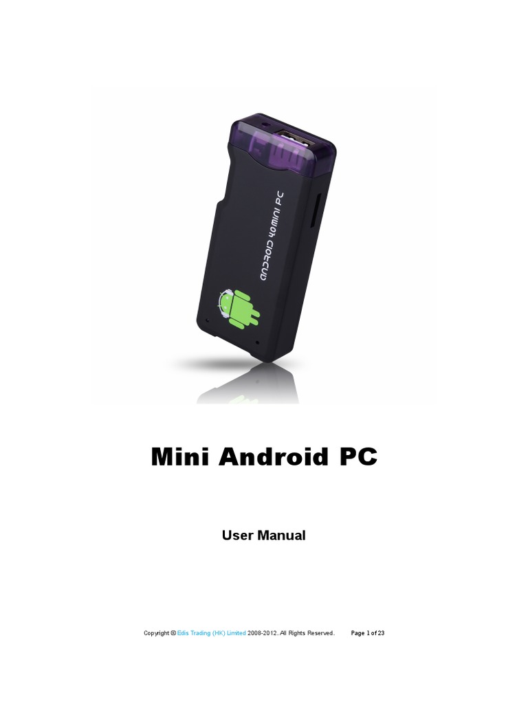 Mini Android PC User Manual | PDF | Icon (Computing) | Usb