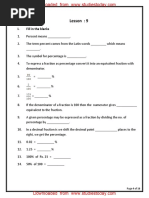 5th ICSE Mathematics Fractions Worksheet | PDF