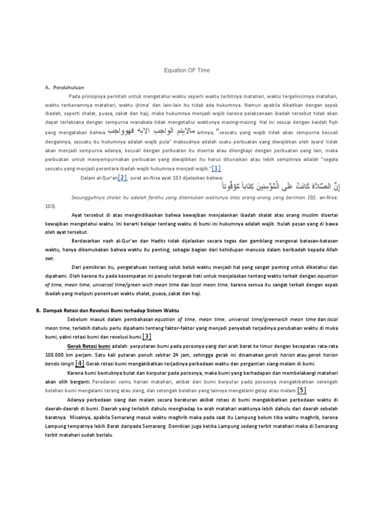 Equation of Time | PDF