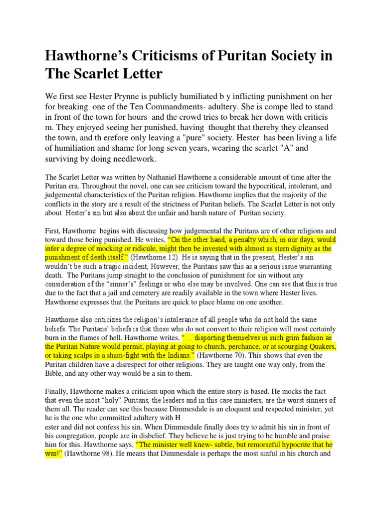 Scarlet Letter | PDF | The Scarlet Letter | Religion And Belief