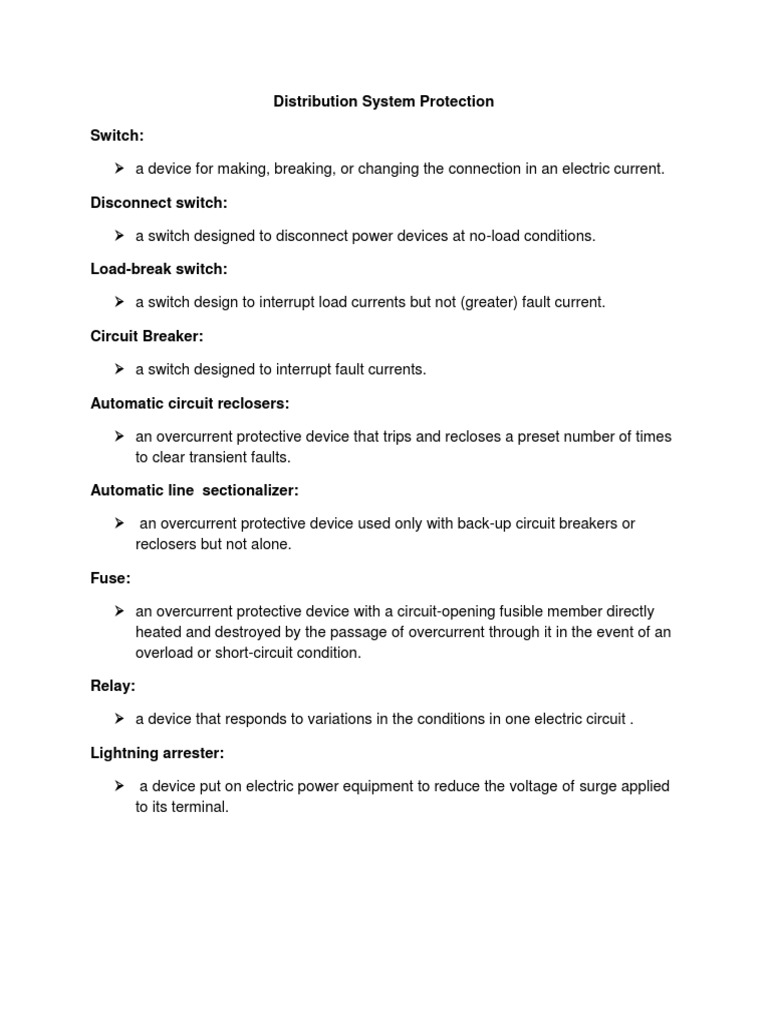 Distribution System Protection EXAM | PDF | Fuse (Electrical ...