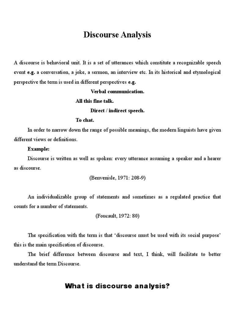 Discourse Analysis 1225482185740463 9 | PDF | Semantics | Epistemology